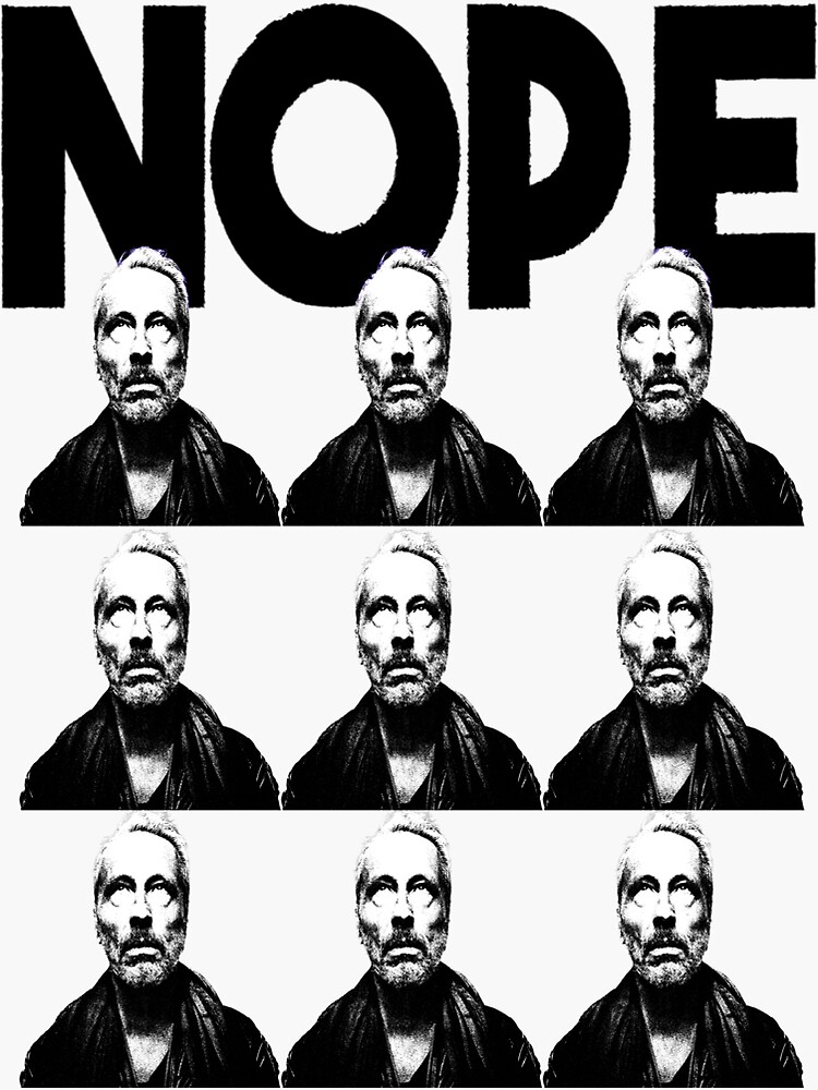 "Nope" Sticker for Sale by masterpiece0 | Redbubble