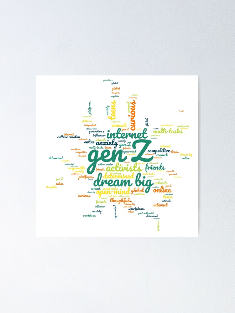 "Gen Z - Enthusiastic Young Generation " Poster for Sale by JYooTaki ...
