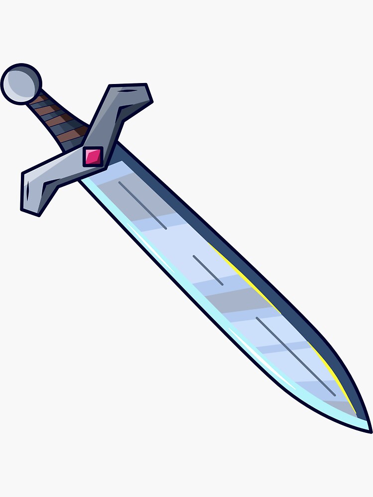 "Simple 2D Sword" Sticker for Sale by Luthamm | Redbubble