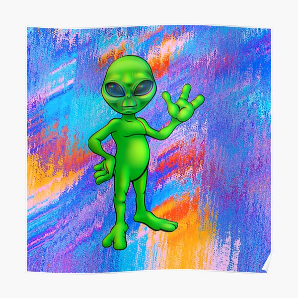 "Peace be with you Alien" Poster for Sale by Woahboyzinc24 | Redbubble