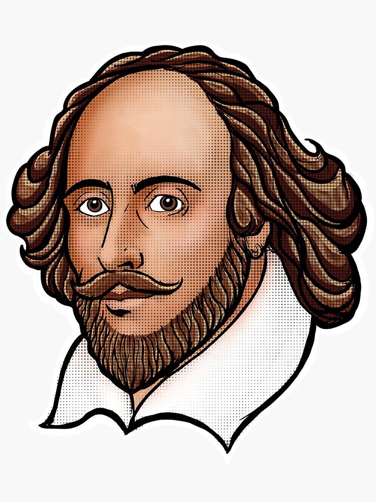 "Shakespeare " Sticker for Sale by TheHawksAerie | Redbubble