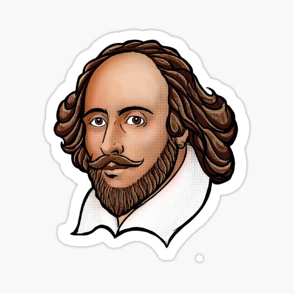 "Shakespeare " Sticker for Sale by TheHawksAerie | Redbubble