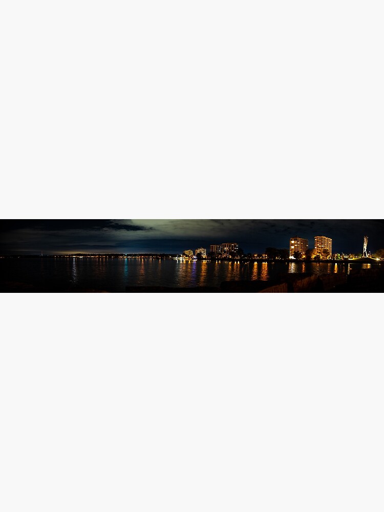 "Downtown Barrie at night Centennial Beach" Poster for Sale by ...