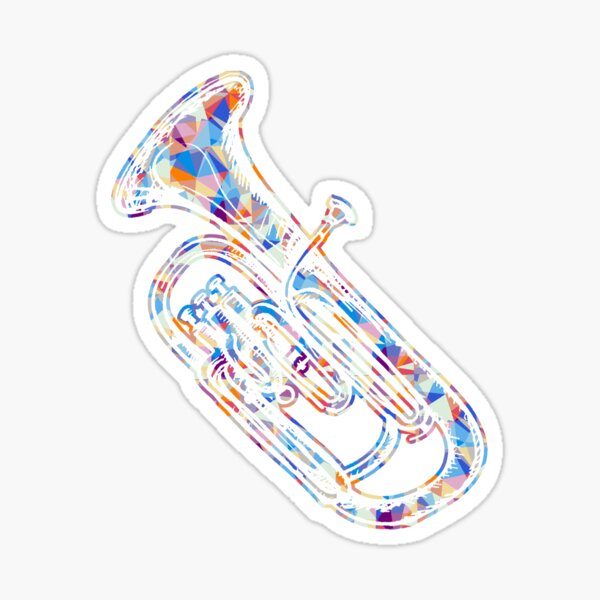 "Cool And Awesome Baritone Horn Geometric" Sticker for Sale by ...