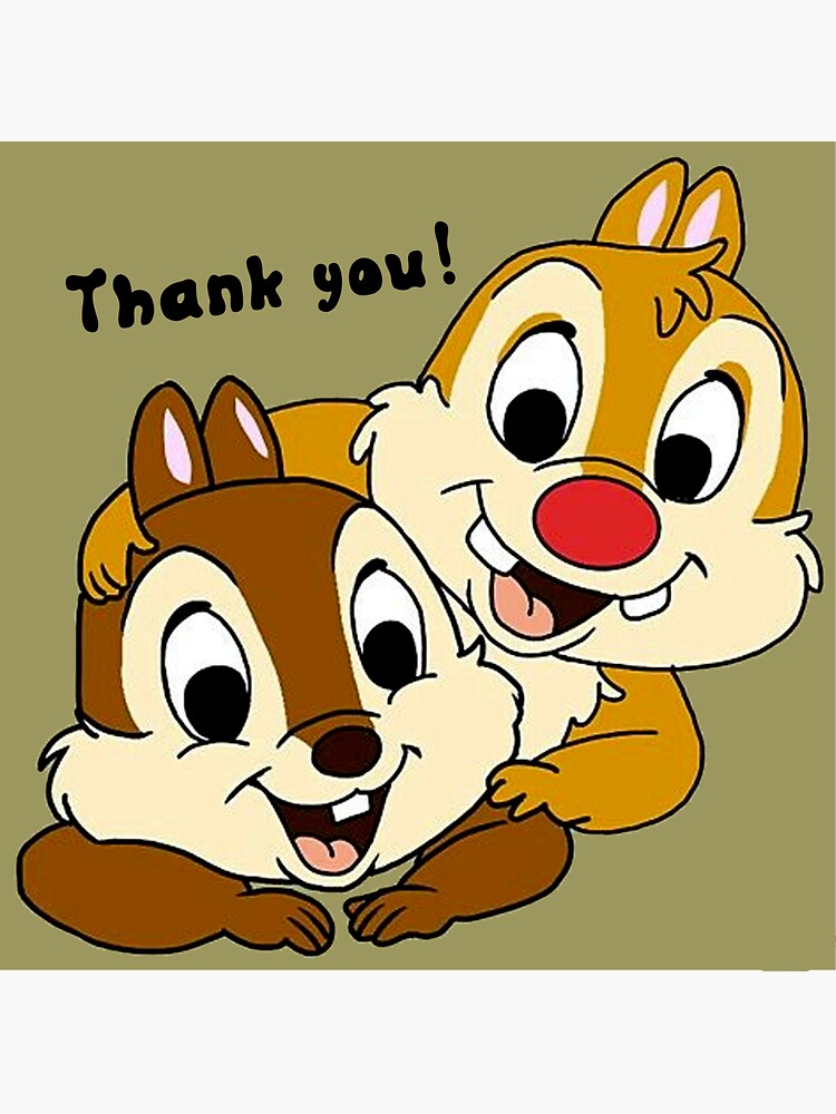 "Chip And Dale Thank you" Sticker for Sale by Michelle296 | Redbubble