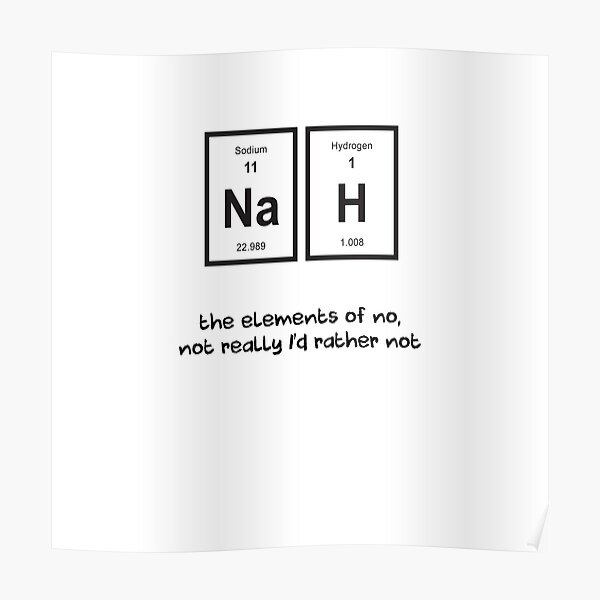 "NaH the Elements of No, Not Really Id Rather Not Periodic Table of ...
