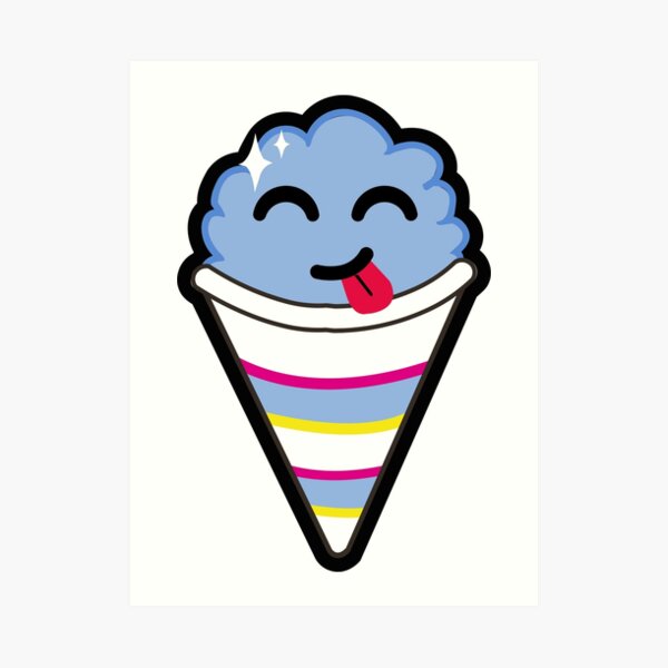 "Kawaii Snow Cone" Art Print for Sale by azvinylworks | Redbubble