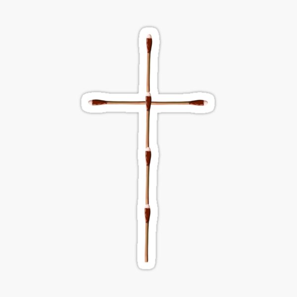 "Simple Matchstick Cross " Sticker for Sale by CampK80 | Redbubble