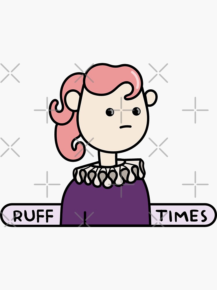 "These Are Ruff Times " Sticker for Sale by miniksov | Redbubble