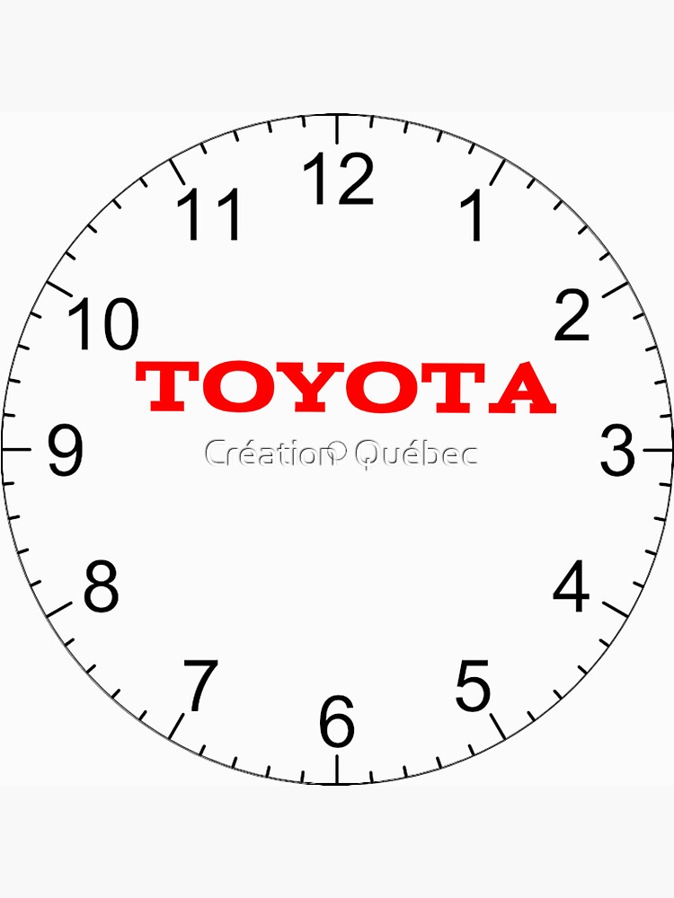 "Toyota" Clock by Création Québec | Redbubble