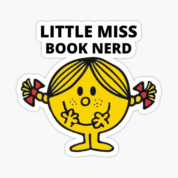 "little miss book nerd" Sticker for Sale by sarahswiftie | Redbubble
