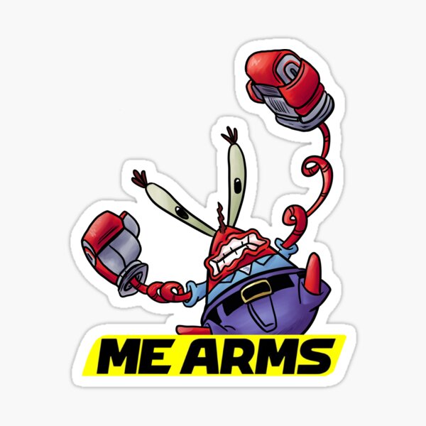 "ME ARMS" Sticker for Sale by orangeblitz | Redbubble