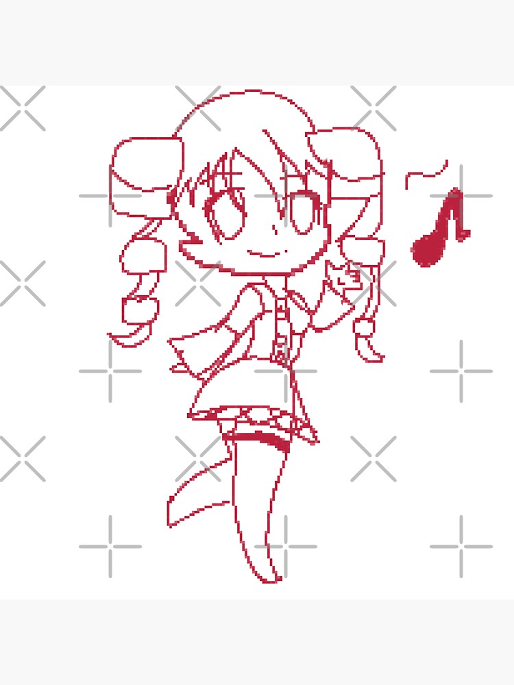 "Singing pixel Teto" Sticker for Sale by BerryAzureclaw | Redbubble