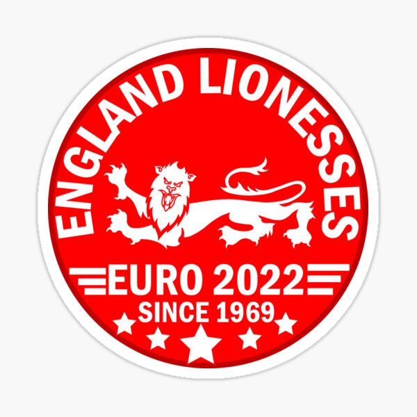 " ENGLAND LIONESSES-EURO 22- SOCCER BADGE " Sticker for Sale by BEST ...