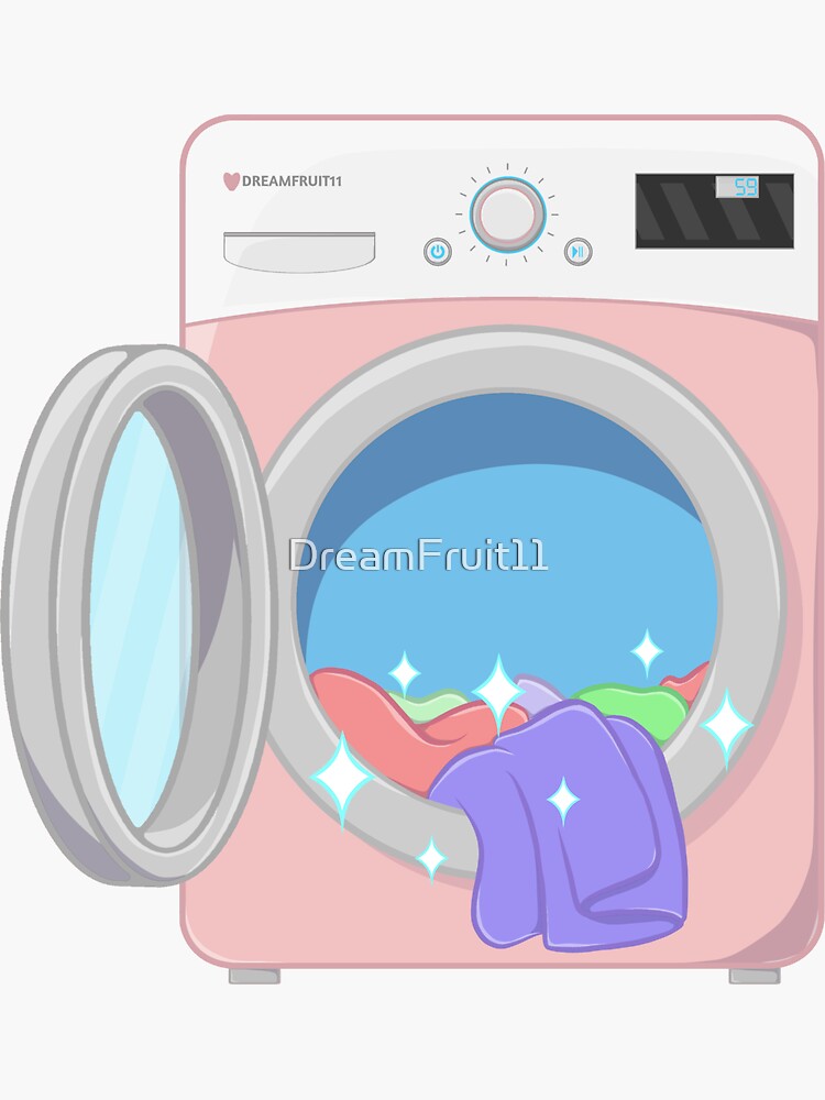 "'Clean/Dry' Dryer Machine Label" Sticker for Sale by DreamFruit11 ...