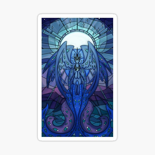 "Biblically Accurate Luna" Sticker for Sale by RocketLawnchArt | Redbubble