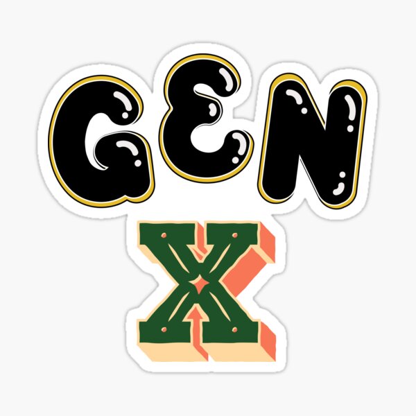 "Gen X" Sticker for Sale by JYooTaki | Redbubble