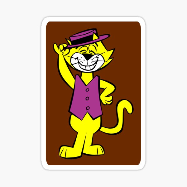 "Top Cat Tipping His Hat" Sticker for Sale by ExRetailZombie | Redbubble