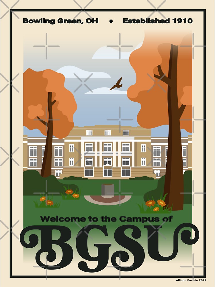 "Retro BGSU" Sticker for Sale by AllisonSartain | Redbubble