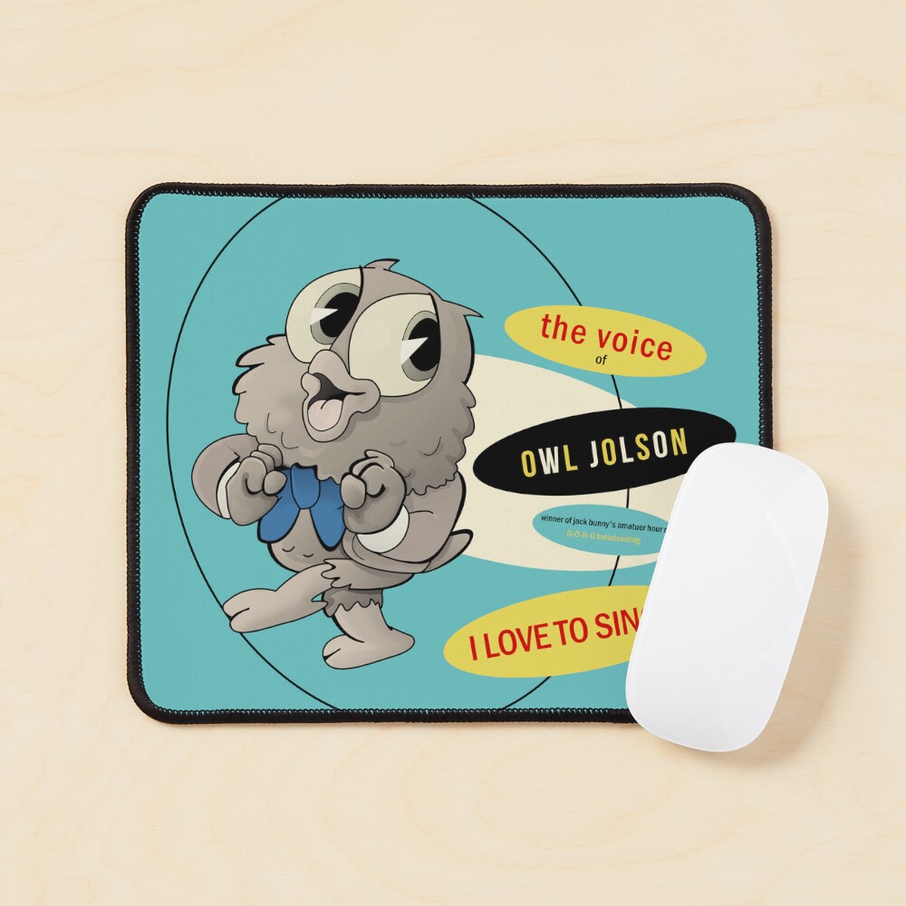 "Owl Jolson: I Love to Singa" Sticker for Sale by mouseketeer | Redbubble