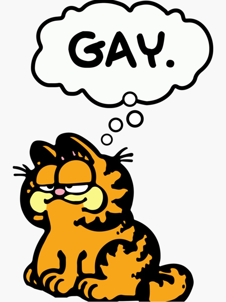 "Garfield supports the LGBTQ community " Sticker for Sale by ...