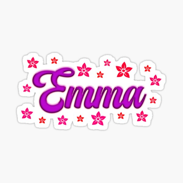 Pegatina «Emma - Nombre personalizado de Emma - Nombre de Emma - Amo a ...