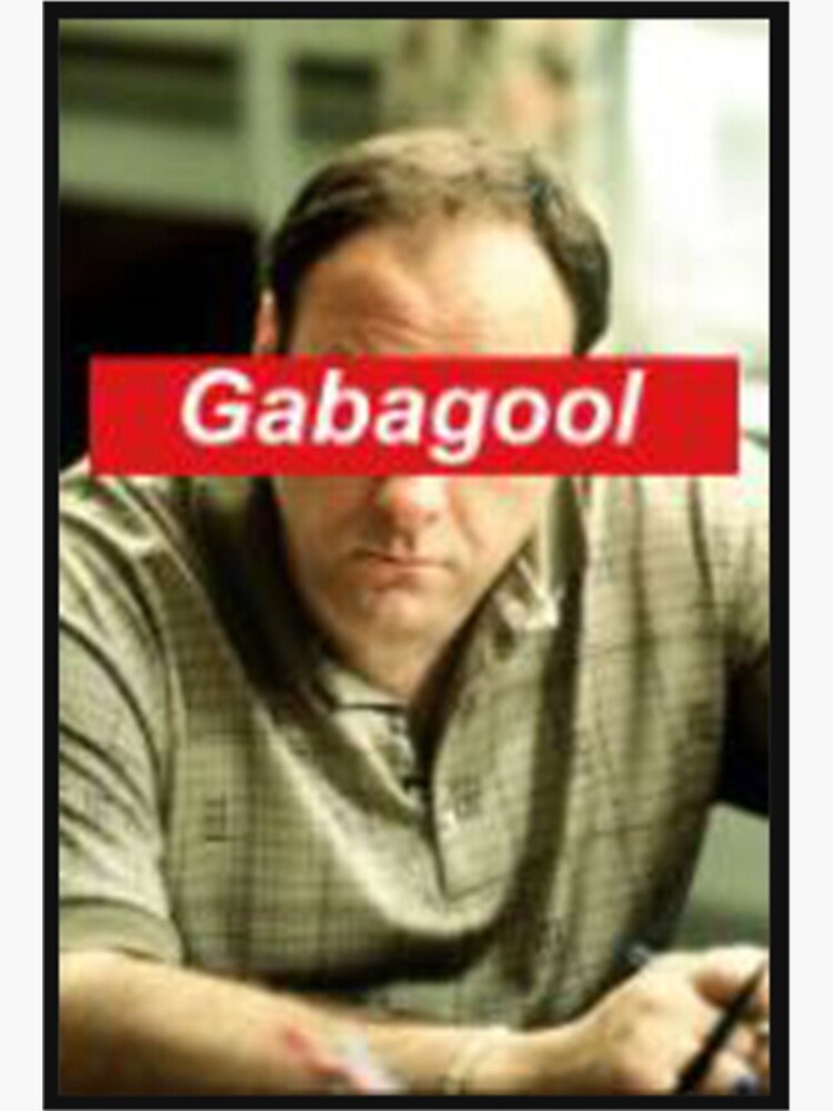 "Gabagool. " Sticker for Sale by OneClickPrintel | Redbubble