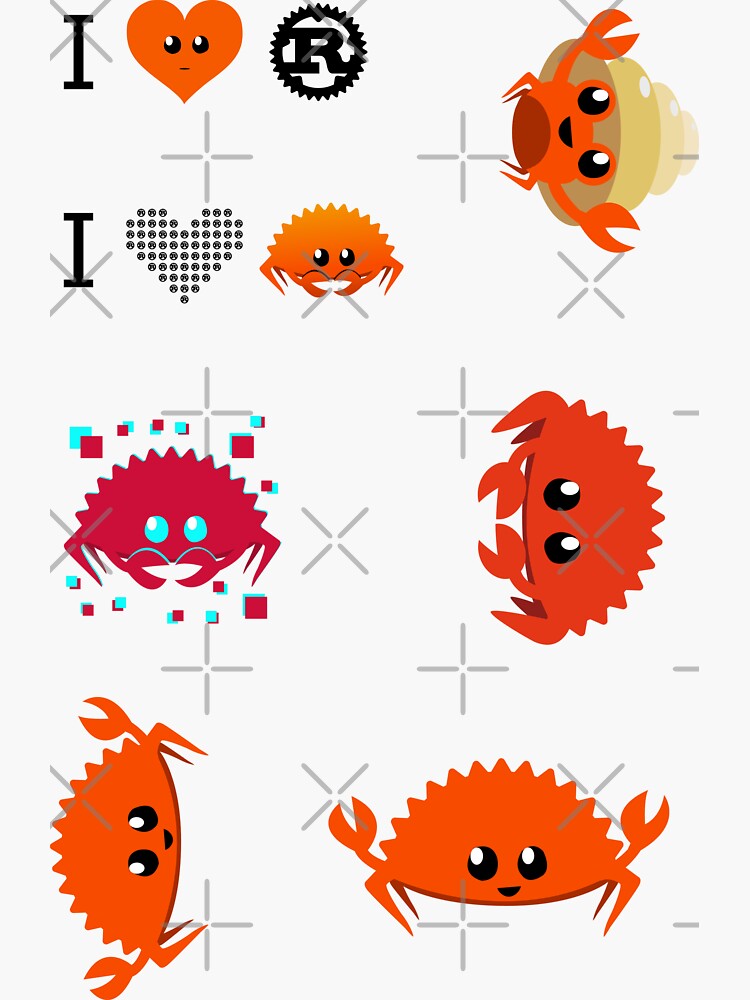 "Rust sticker variety pack" Sticker for Sale by leesander | Redbubble