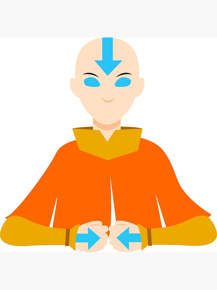 "aang character art design " Poster for Sale by NjenongXplit | Redbubble