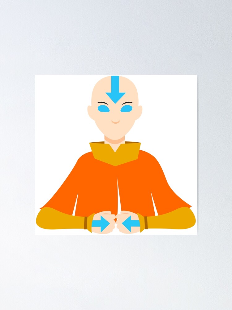 "aang character art design " Poster for Sale by NjenongXplit | Redbubble