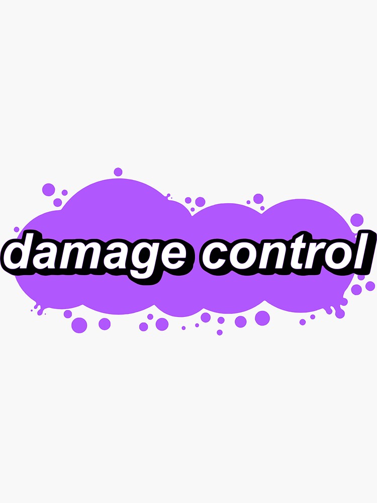 "damage control" Sticker for Sale by pikkkkaro | Redbubble