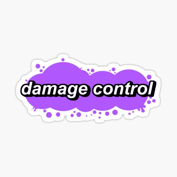 "damage control" Sticker for Sale by pikkkkaro | Redbubble