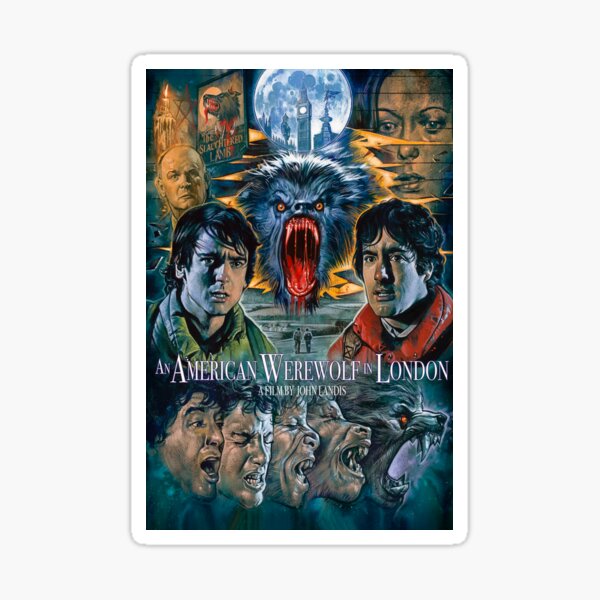 "An American Werewolf in London" Sticker for Sale by MicNovo | Redbubble