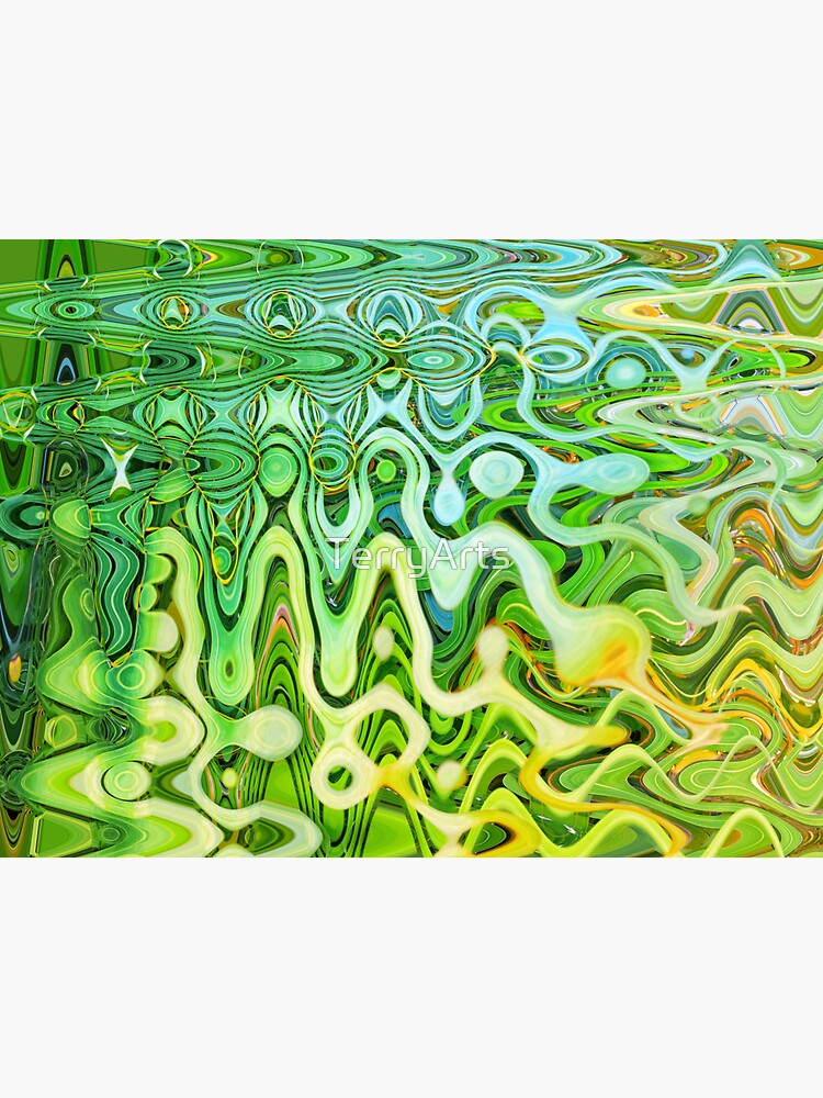 "Abstract Tropical Vibes Tropicalcore Aesthetic in Green and Yellow ...