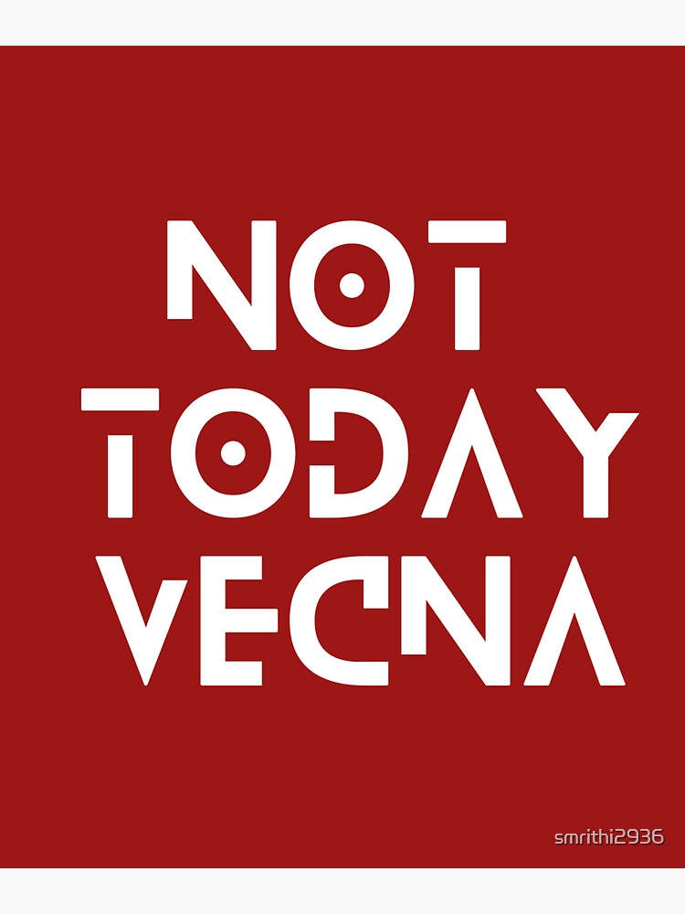 "Not today vecna" Sticker for Sale by smrithi2936 | Redbubble