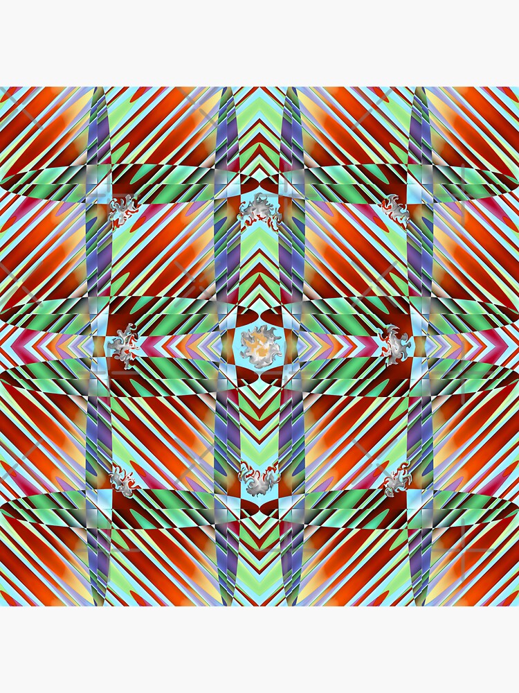 "Absolutely Random Red Abstract Digital Art" Sticker for Sale by ...