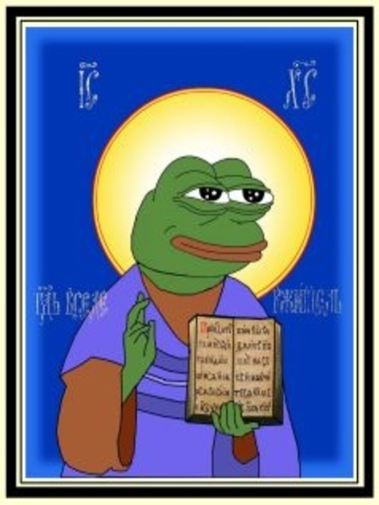 "ST PEPE PATRON SAINT OF MEMES" Canvas Print by TimLeighton | Redbubble