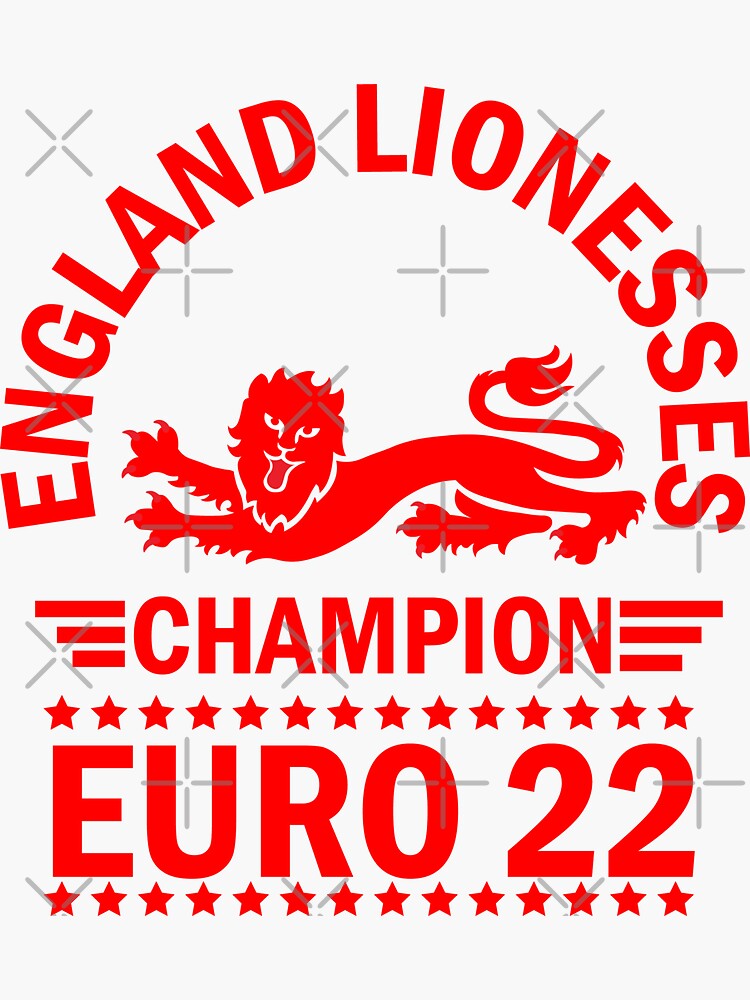 "CHAMPS ENGLAND LIONESSES-EURO 22" Sticker for Sale by BEST-DESIGNZ ...