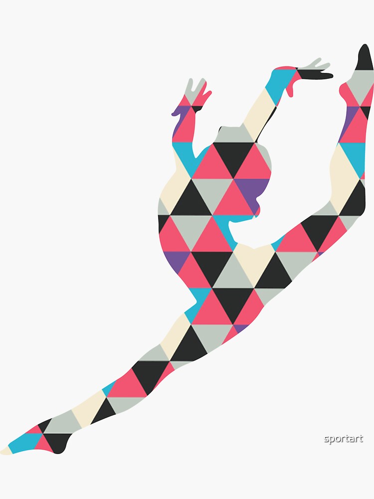 "Gymnastics Leap" Sticker by sportart | Redbubble