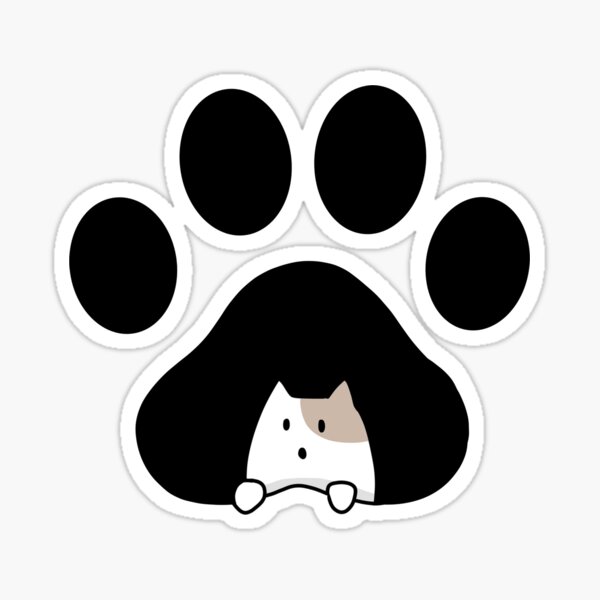 "Peeping cat" Sticker for Sale by Random--Designs | Redbubble