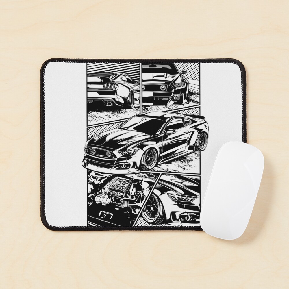 "Mustang S550 Speed Racing Engine Comic Art" Sticker for Sale by ...