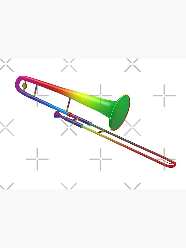"Rainbow Colored Trombone" Poster for Sale by Mythos57 | Redbubble