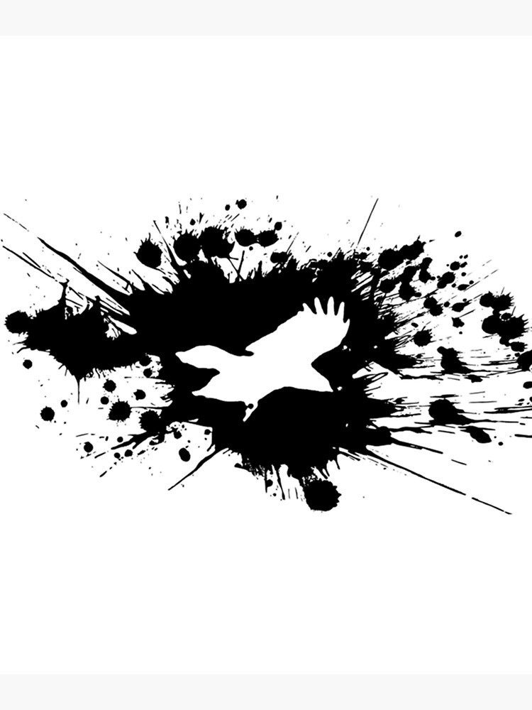 Flying bird (with paint splatter) Premium Matte Vertical Poster sold by ...