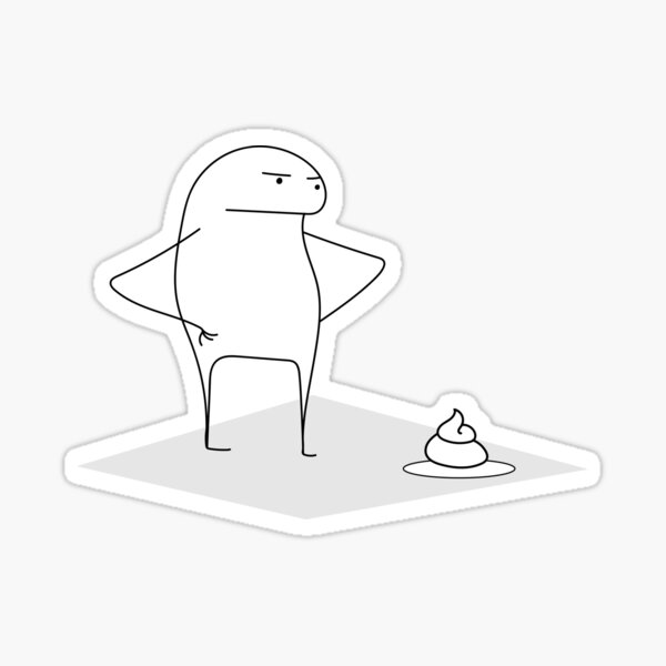 "Flork looking at a shit" Sticker for Sale by J4niDuNimZara | Redbubble