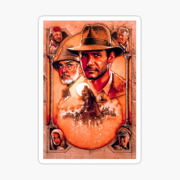 "Indiana Jones v11.2" Sticker for Sale by Rexun | Redbubble