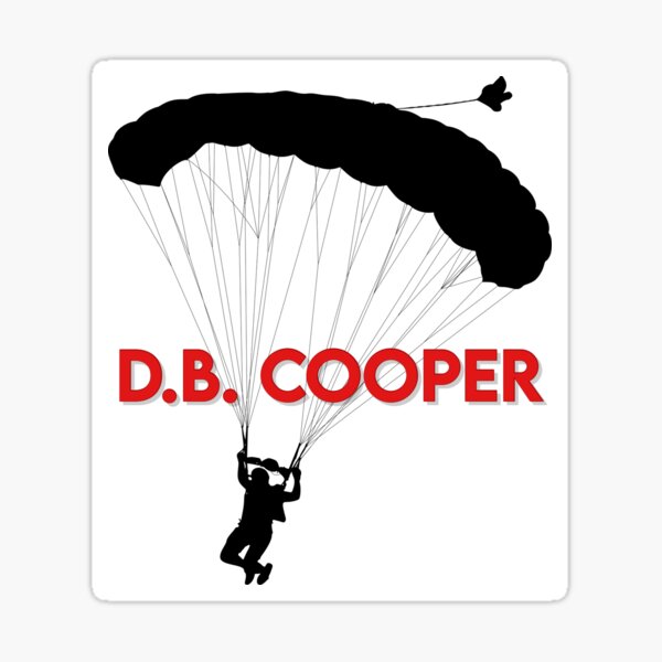 "D.B. Cooper" Sticker for Sale by cloudyydesigns | Redbubble