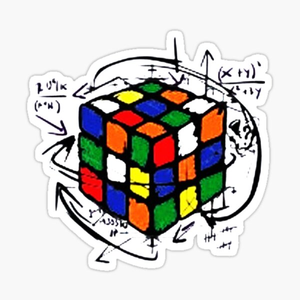 "Cube Rubik" Sticker for Sale by ParkerBernier | Redbubble