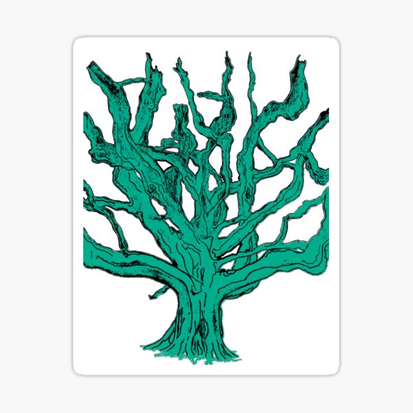 "Up A Teal Tree" Sticker for Sale by createVisions | Redbubble