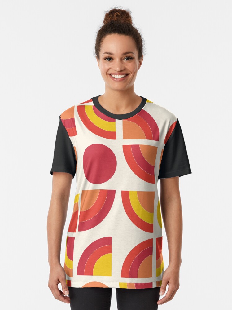 "Boogie - abstract retro minimalist 70s 1970s style pattern art 70's ...