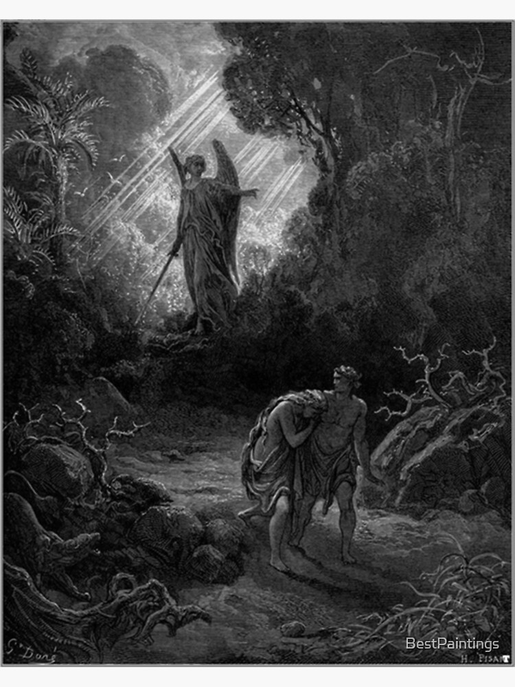 "Adam and Eve Driven out of Eden- Gustave Dore" Art Print by ...